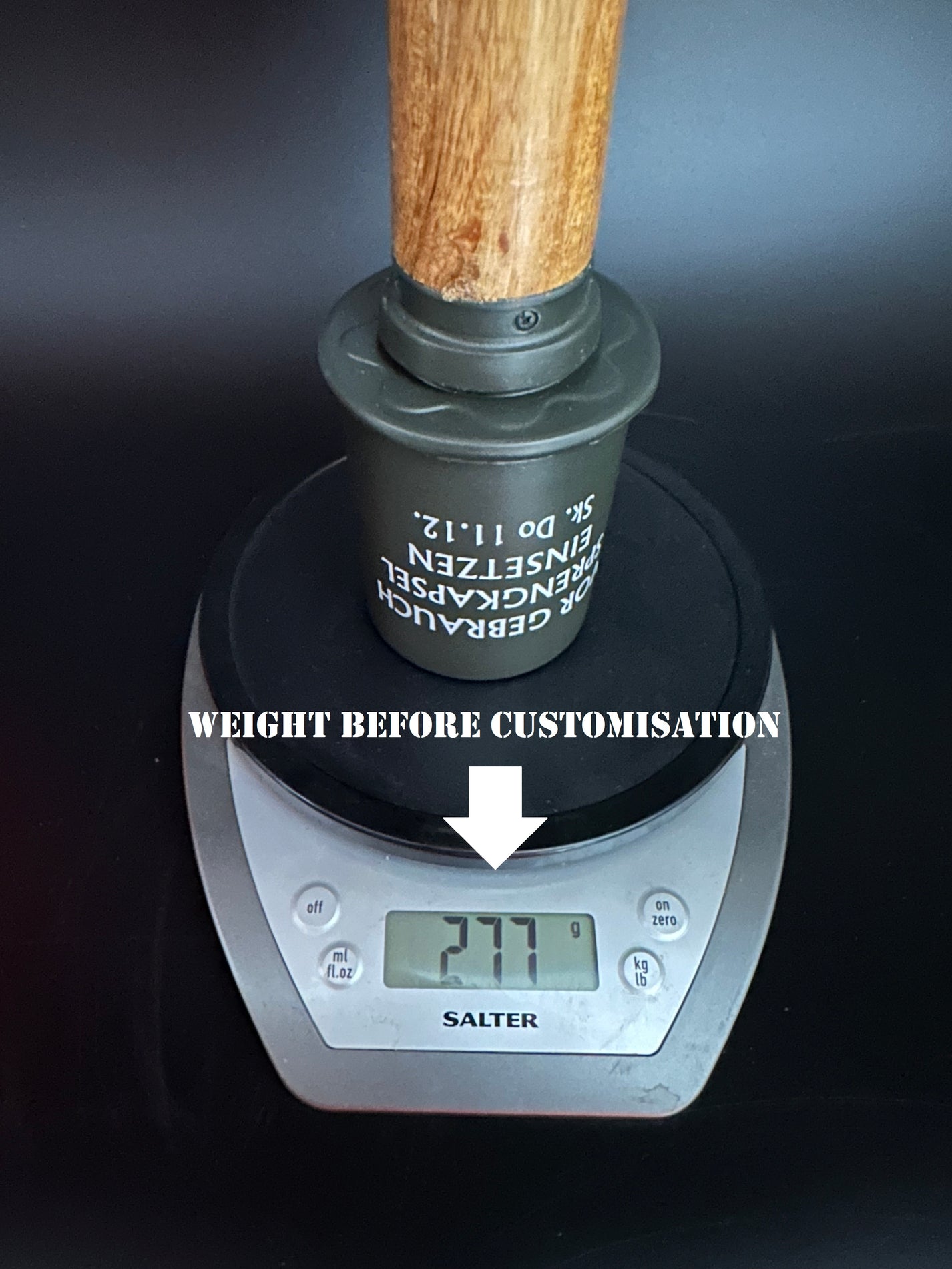 Customised Prop M24 German stick grenade (realistic weight 595 grams ...