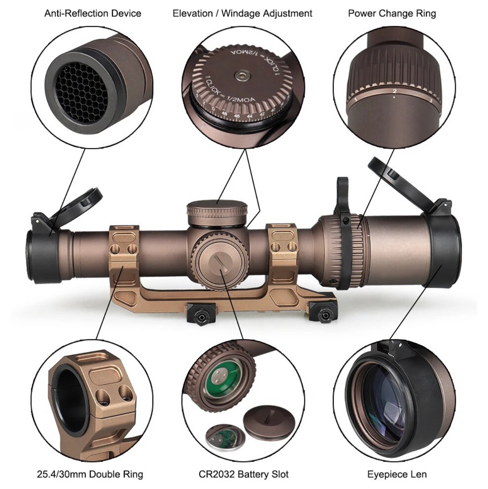Toy LPVO Razer gen II 1-6x24 Rifle Scope sight with correct Logo`s ...